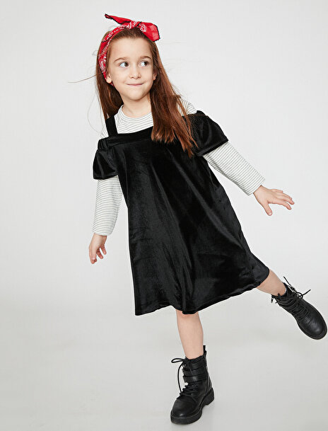 Koton Kız Çocuk Kadife Elbise