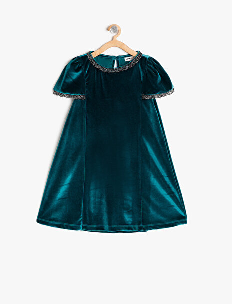 Koton Kız Çocuk Kadife Elbise