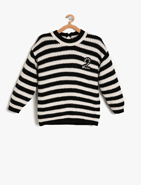 Koton Kız Çocuk Boncuk Detaylı Triko Kazak