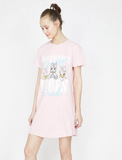 Koton Kadın Daisy Duck Lisanslı Baskılı Gecelik
