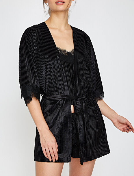 Koton Kadın Dantel Detaylı Sabahlık