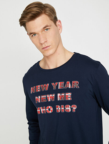 Koton Erkek Yazılı Baskılı Pijama Üstü