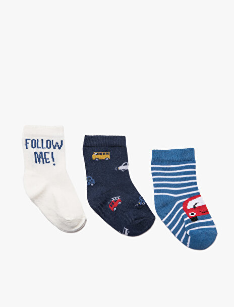 Koton Erkek Çocuk Erkek Bebek 3'lü Çorap Koton Erkek Çocuk Erkek Bebek 3'lü Çorap