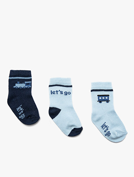 Koton Erkek Çocuk Erkek Bebek 3'lü Çorap Koton Erkek Çocuk Erkek Bebek 3'lü Çorap