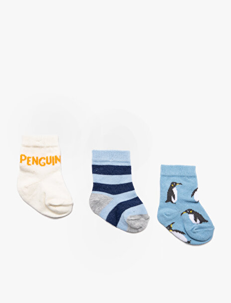 Koton Erkek Çocuk Erkek Bebek 3'lü Çorap Koton Erkek Çocuk Erkek Bebek 3'lü Çorap