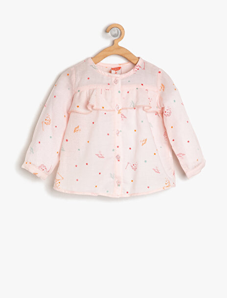 Koton Kız Çocuk Desenli Gömlek