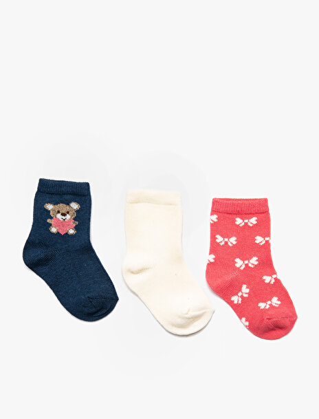 Koton Kız Çocuk Kız Bebek 3'lü Çorap Koton Kız Çocuk Kız Bebek 3'lü Çorap