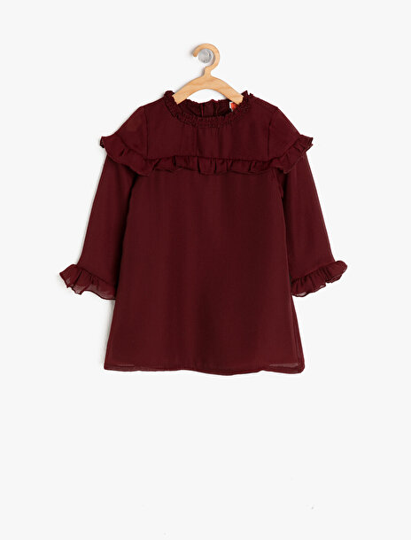 Koton Kız Çocuk Fırfır Detaylı Elbise