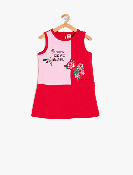 Koton Kız Çocuk İşlemeli Elbise