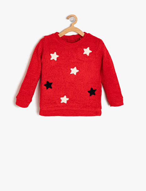 Koton Kız Çocuk İşlemeli Kazak