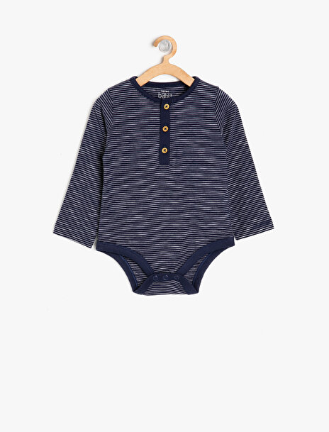 Koton Erkek Çocuk Çizgili Çıtçıtlı Zıbın