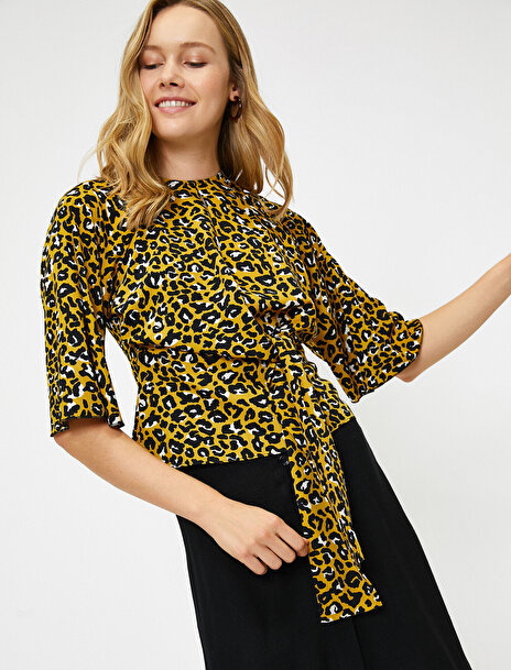 Koton Kadın Leopar Desenli Bluz