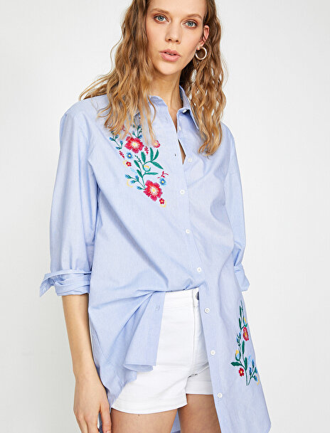 Koton Kadın İşlemeli Gömlek
