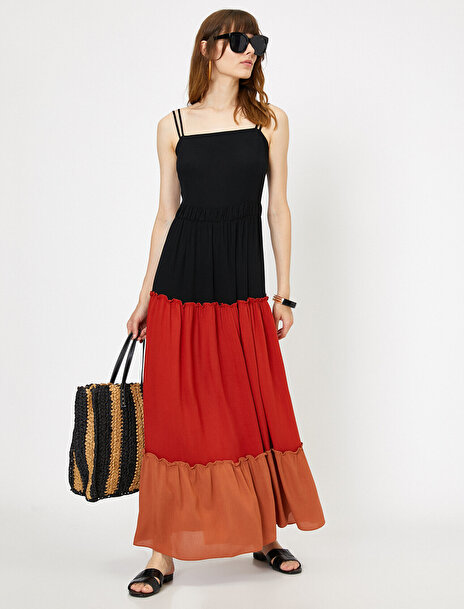 Koton Kadın Renk Bloklu Elbise