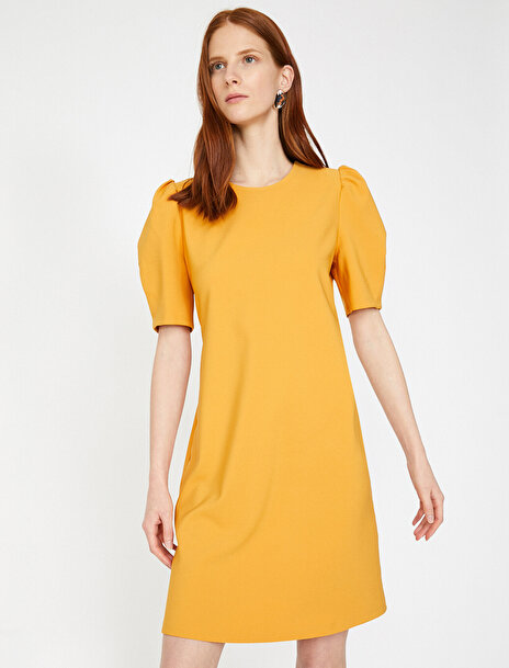 Koton Kadın Kısa Balon Kollu Kısa Elbise