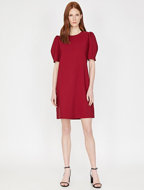 Koton Kadın Kısa Balon Kollu Kısa Elbise