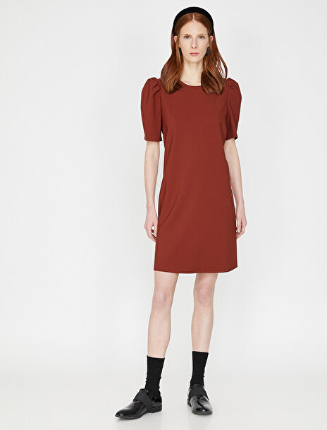 Koton Kadın Kısa Balon Kollu Kısa Elbise