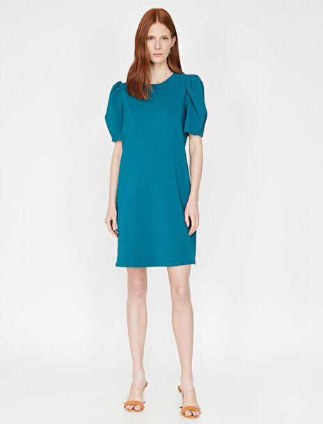 Koton Kadın Kısa Balon Kollu Kısa Elbise