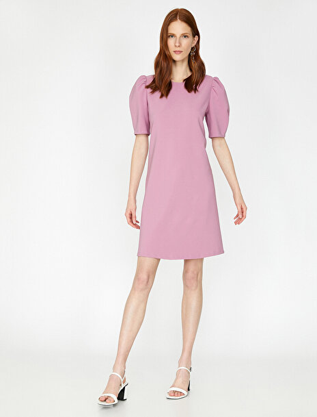 Koton Kadın Kısa Balon Kollu Kısa Elbise