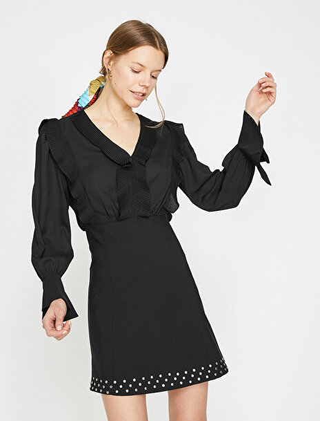 Koton Kadın Zımba Detaylı Elbise