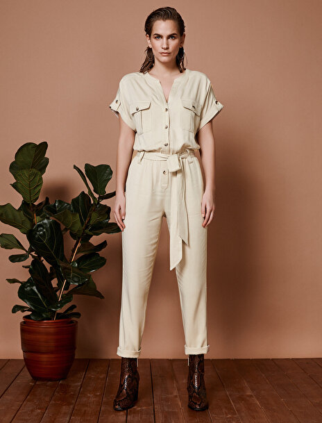 Koton Kadın Kemer Detaylı Tulum