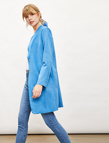 Koton Kadın Süet Görünümlü Trençkot