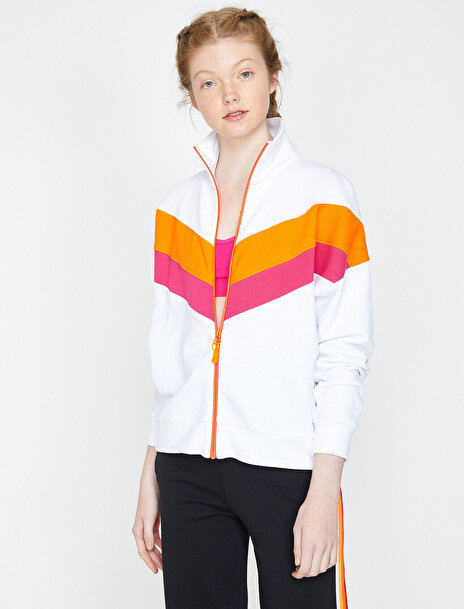 Koton Kadın Çizgili Sweatshirt