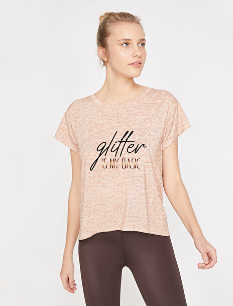 Koton Kadın Ebru Şallı Loves Koton Sport T-Shirt