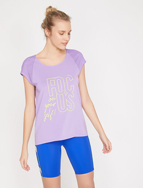 Koton Kadın Ebru Şallı Loves Koton Sport T-Shirt