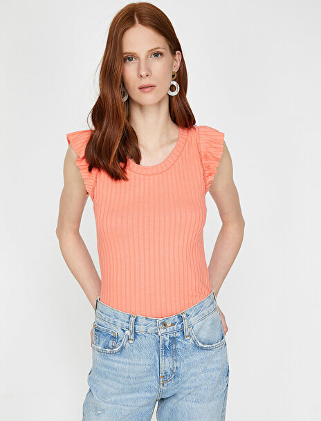 Koton Kadın Fırfır Kol Detaylı Atlet