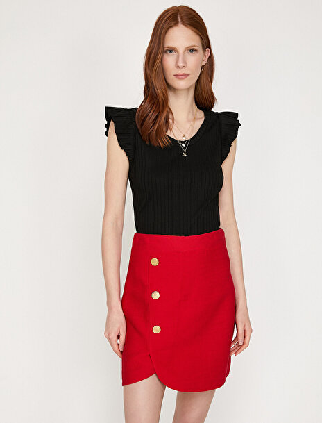 Koton Kadın Fırfır Kol Detaylı Atlet