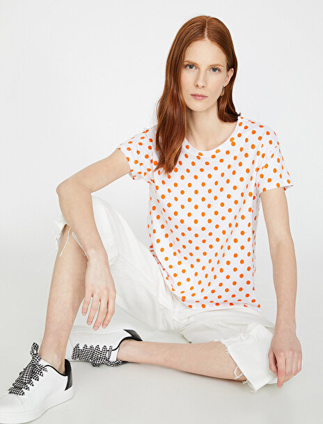 Koton Kadın Puantiyeli T-Shirt