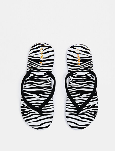 Koton Kadın Zebra Detaylı Parmak Arası Terlik
