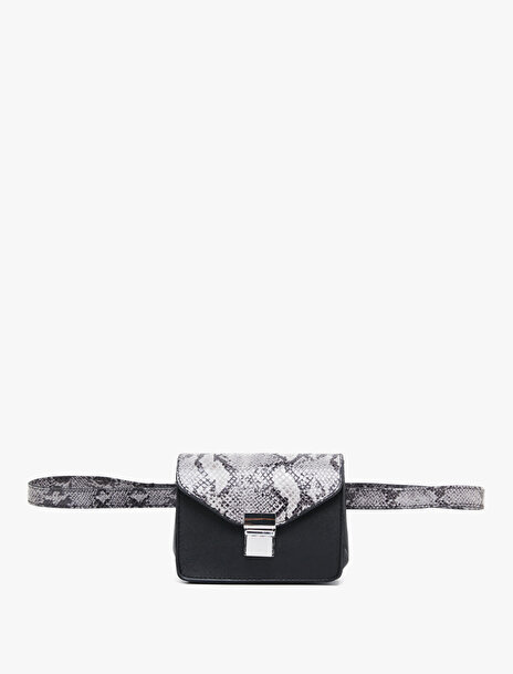 Koton Kadın Yılan Derisi Desenli Bel Çantası
