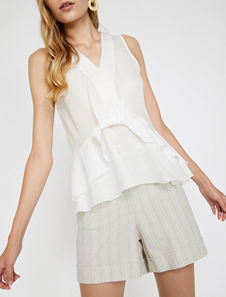 Koton Kadın Fırfır Detaylı Atlet