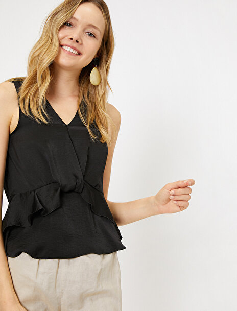 Koton Kadın Fırfır Detaylı Atlet