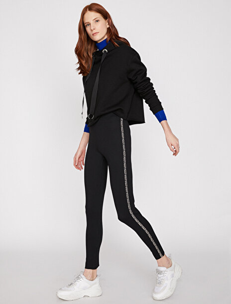 Koton Kadın Çizgili Tayt