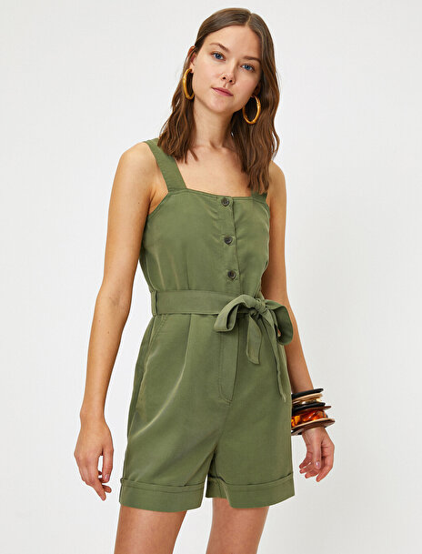 Koton Kadın The Natural Look Jumpsuit - Doğal Dokulu Tulum Koton Kadın The Natural Look Jumpsuit - Doğal Dokulu Tulum
