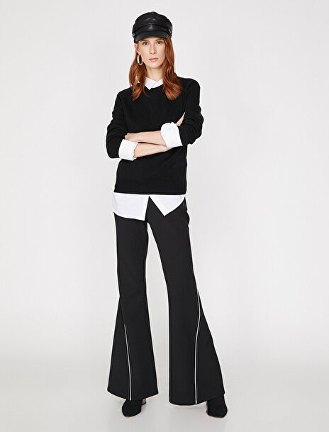 Koton Kadın Biye Detaylı Pantolon