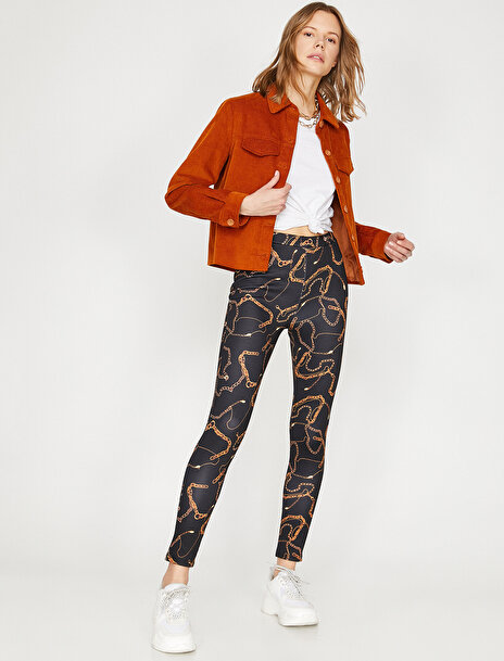 Koton Kadın Deseli Tayt Koton Kadın Deseli Tayt