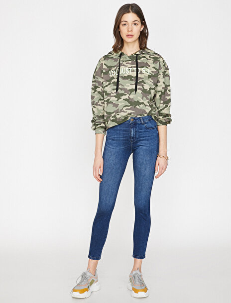 Koton Ole Genç Kız Carmen Jean - Yüksek Bel Dar Kesim Dar Paça Pantolon