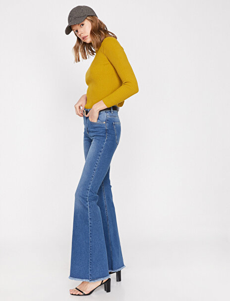 Koton Kadın Victoria Jean - İspanyol Paça Pantolon