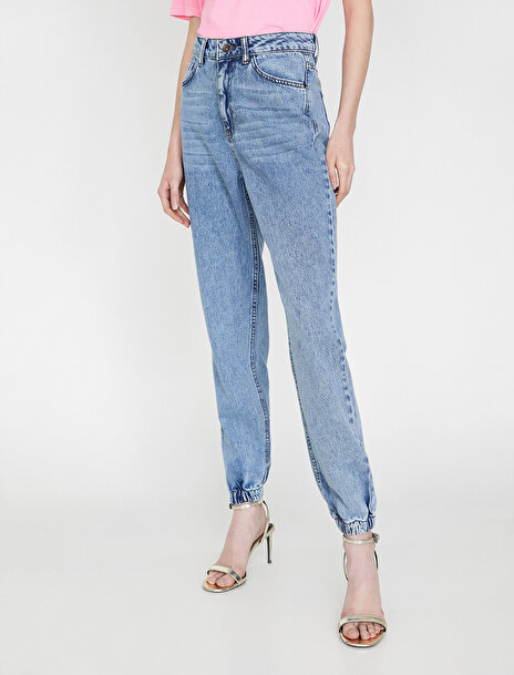 Koton Ole Genç Kız Jogger Jean - Yüksek Bel Rahat Kesim Paçası Lastikli Pantolon Koton Ole Genç Kız Jogger Jean - Yüksek Bel Rahat Kesim Paçası Lastikli Pantolon