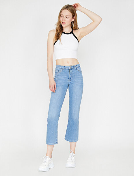 Koton Kadın Victoria Jean - İspanyol Paça Pantolon