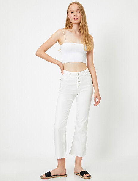 Koton Kadın Victoria Jean - İspanyol Paça Pantolon