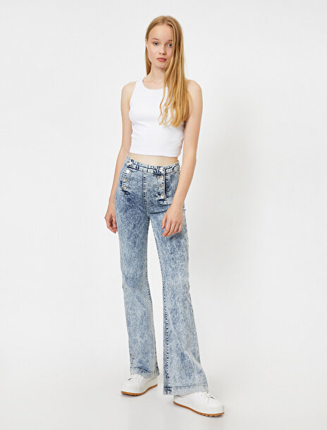 Koton Kadın Victoria Jean - İspanyol Paça Pantolon