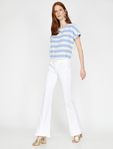 Koton Kadın Victoria Jean - İspanyol Paça Pantolon