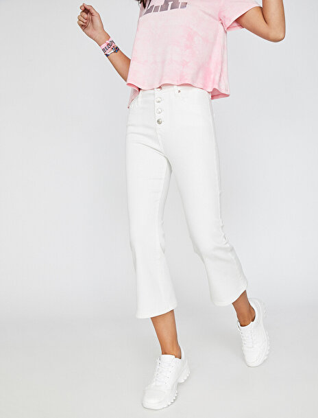 Koton Ole Genç Kız Victoria Jean - İspanyol Paça Pantolon