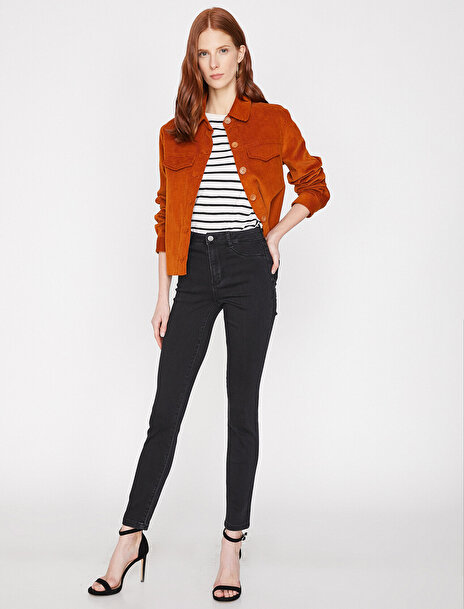 Koton Ole Genç Kız Carmen Jean - Yüksek Bel Dar Kesim Dar Paça Pantolon