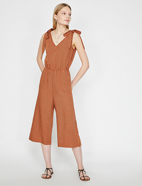 Koton Kadın The Natural Look Jumpsuit - Doğal Dokulu Tulum Koton Kadın The Natural Look Jumpsuit - Doğal Dokulu Tulum